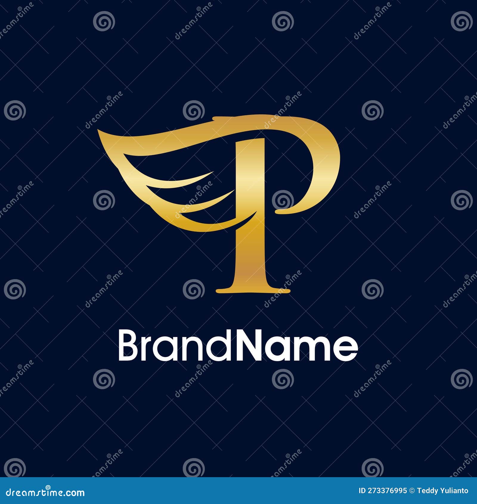 Elegant Initial P Wing Logo Stock Vector - Illustration of angel ...