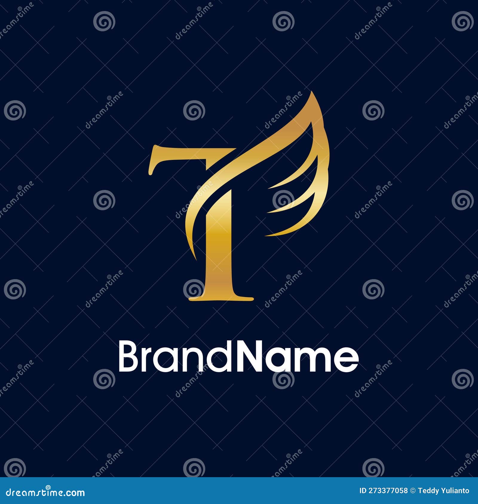 Elegant Initial T Wing Logo Stock Vector - Illustration of freedom ...