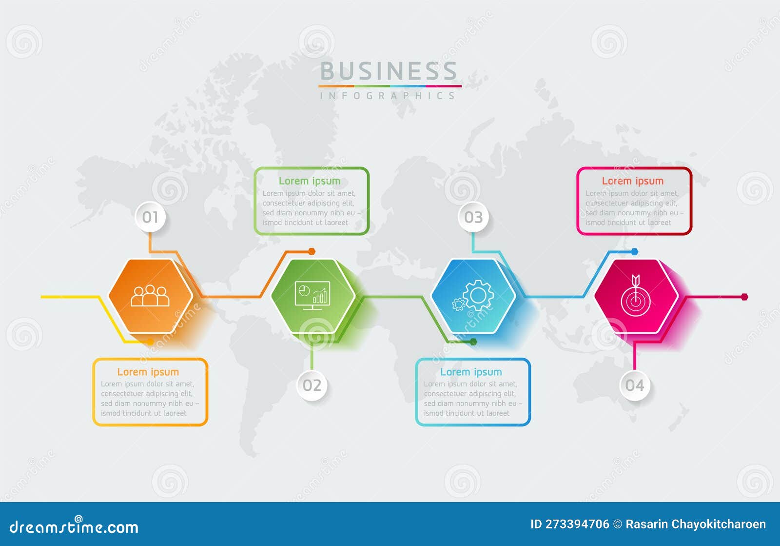 Circular Connection Steps Infographic Template Stock Vector ...
