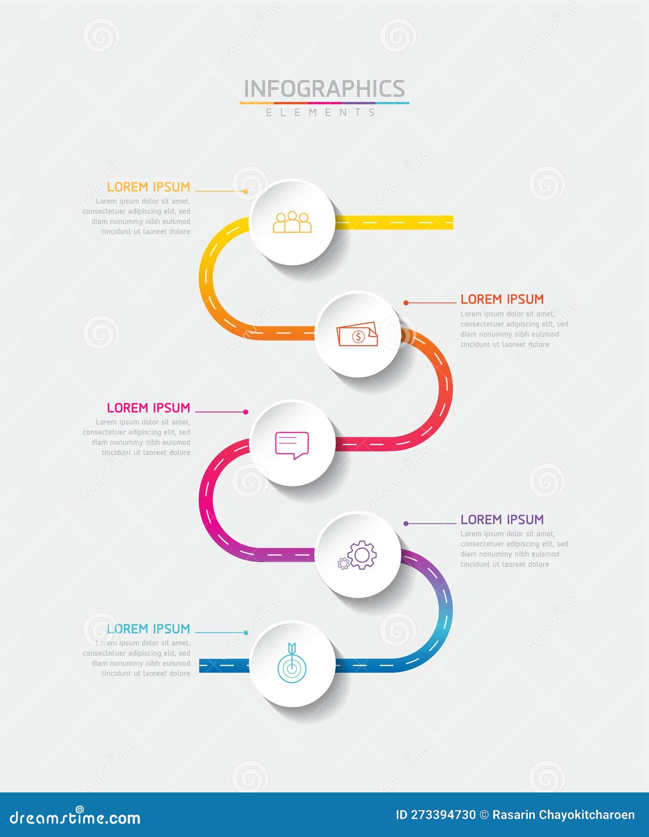 Vector Business Presentation Connecting Steps Infographic Template ...