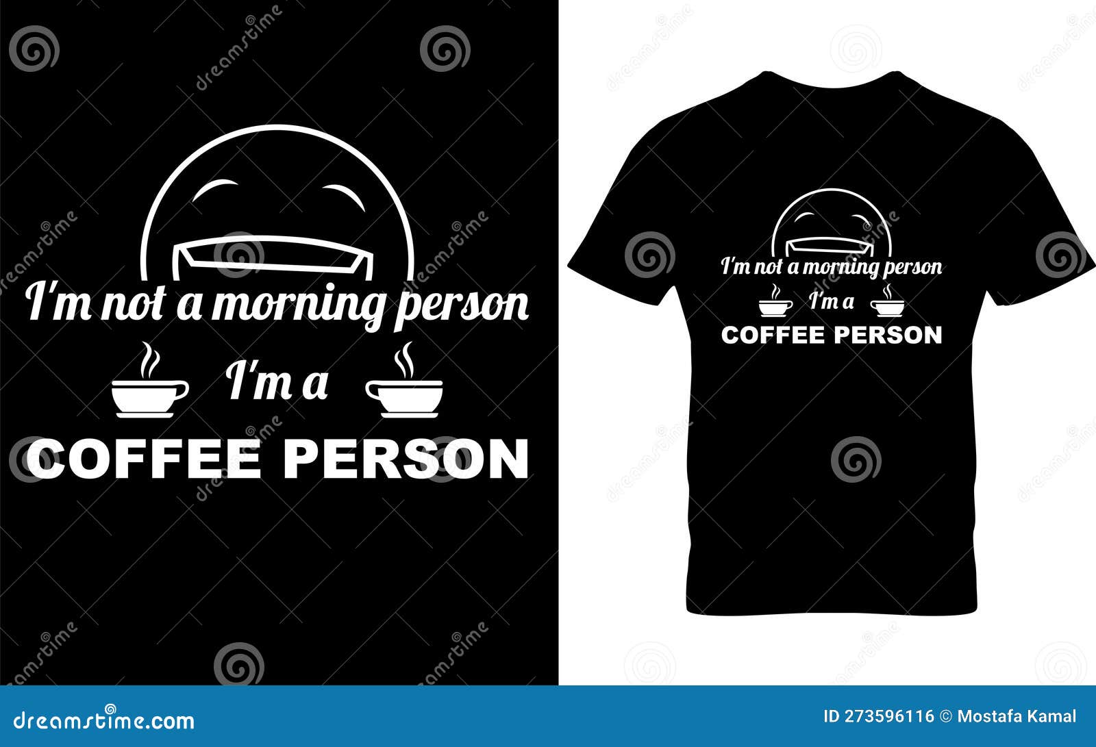 I M Not a Morning Person T-shirt Stock Vector - Illustration of concept ...