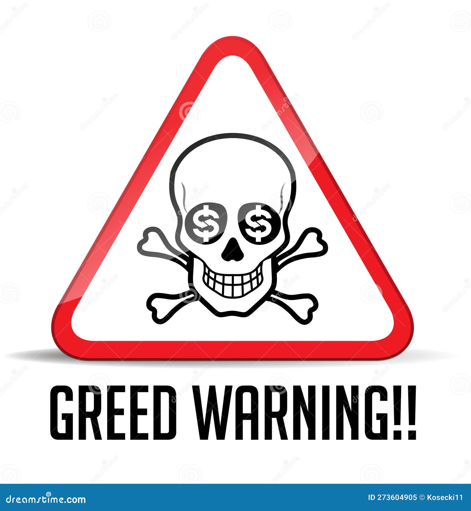 The Concept of Human Greed - the Symbol of the Skull with Dollar Marks ...