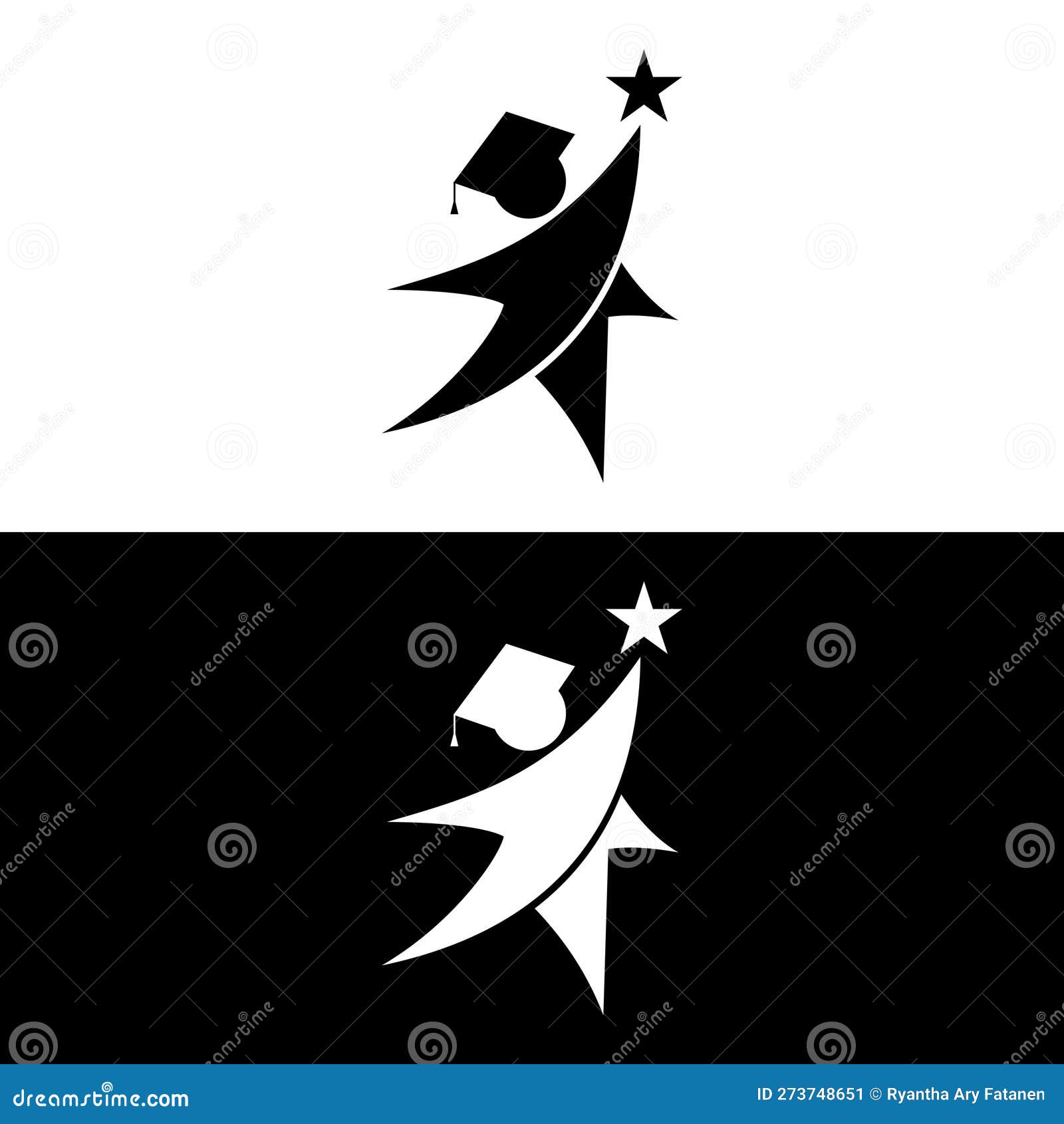 Student Graduated Symbol on White Background Stock Vector ...