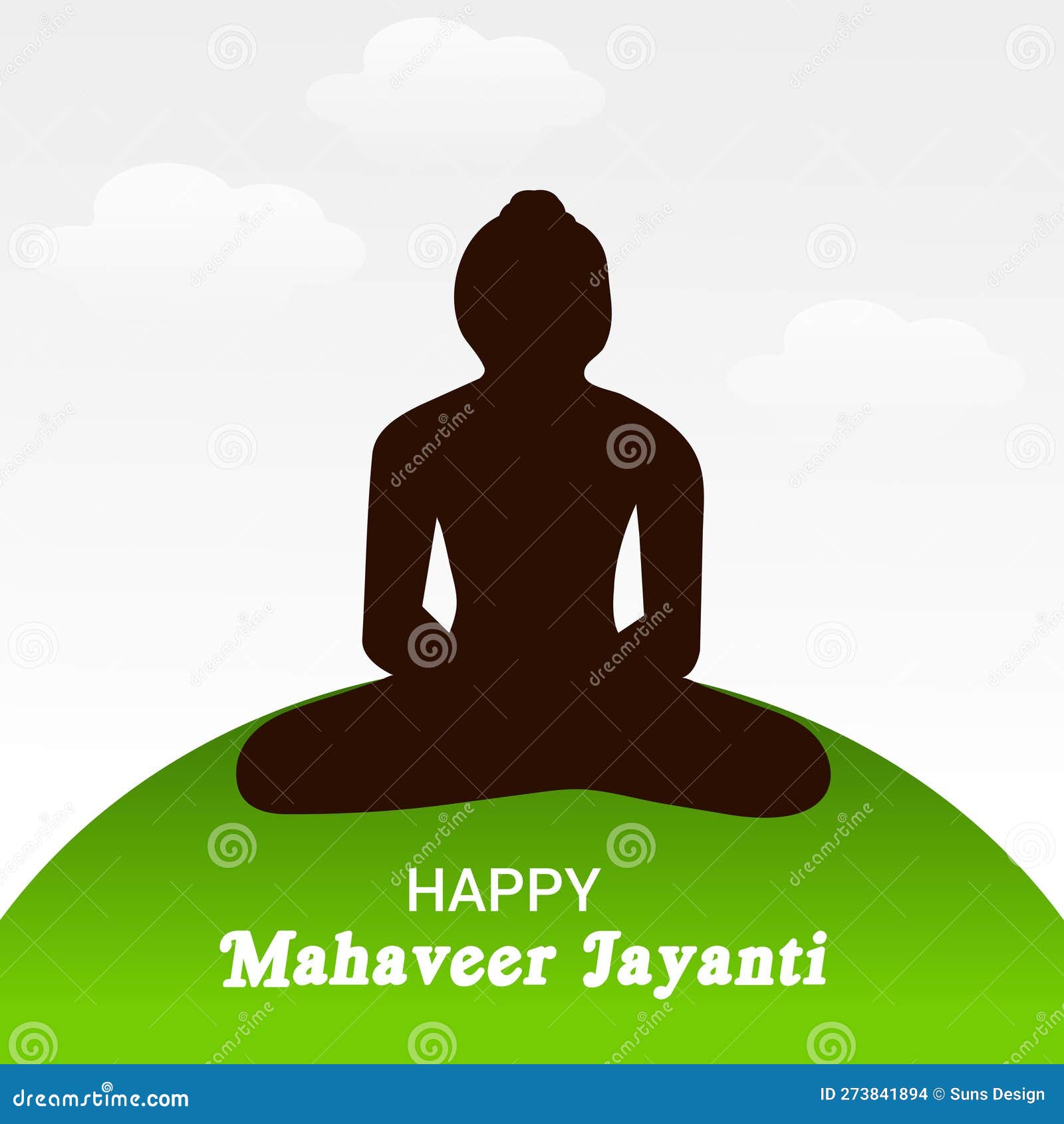 Mahaveer Jayanti Celebration. Stock Illustration - Illustration of ...