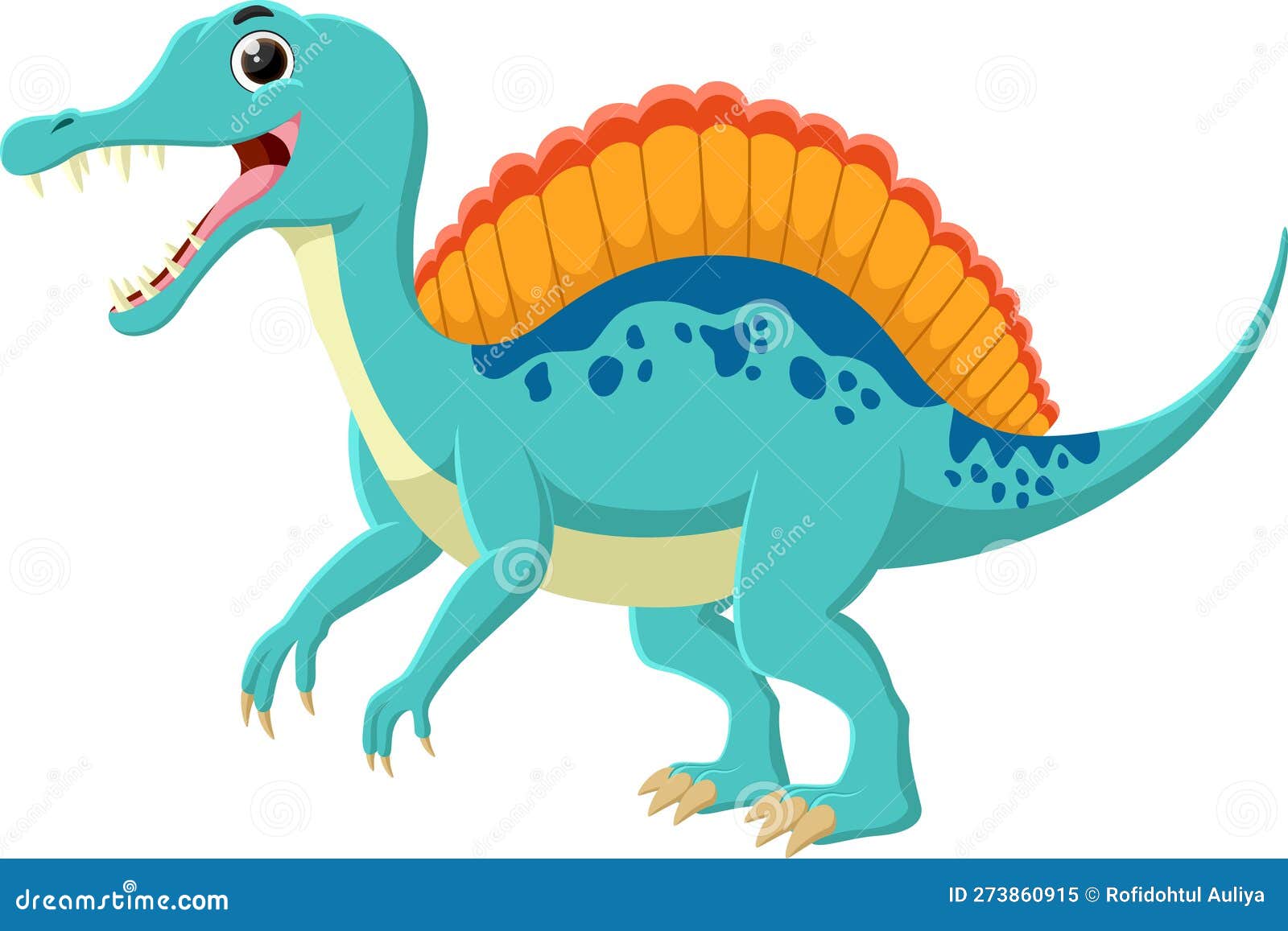 Funny Spinosaurus Cartoon Posing Stock Photo | CartoonDealer.com #59607498