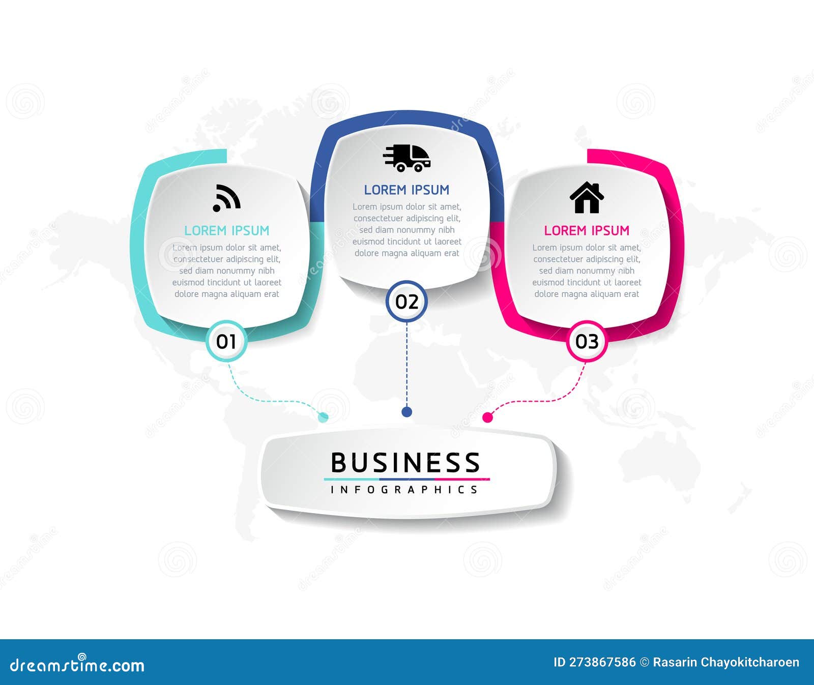 Vector Business Presentation Connecting Steps Infographic Template ...