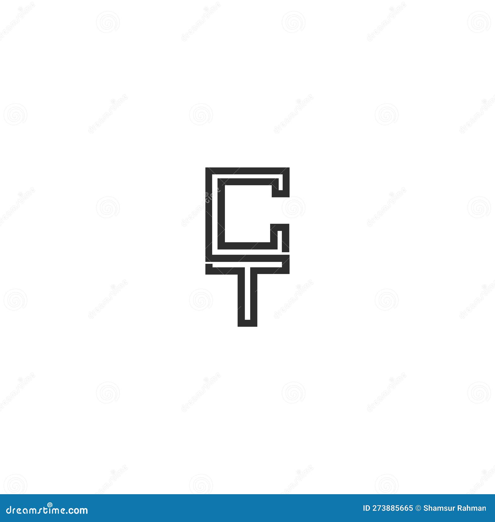 Alphabet Initials Logo CT, TC, C and T Stock Vector - Illustration of ...