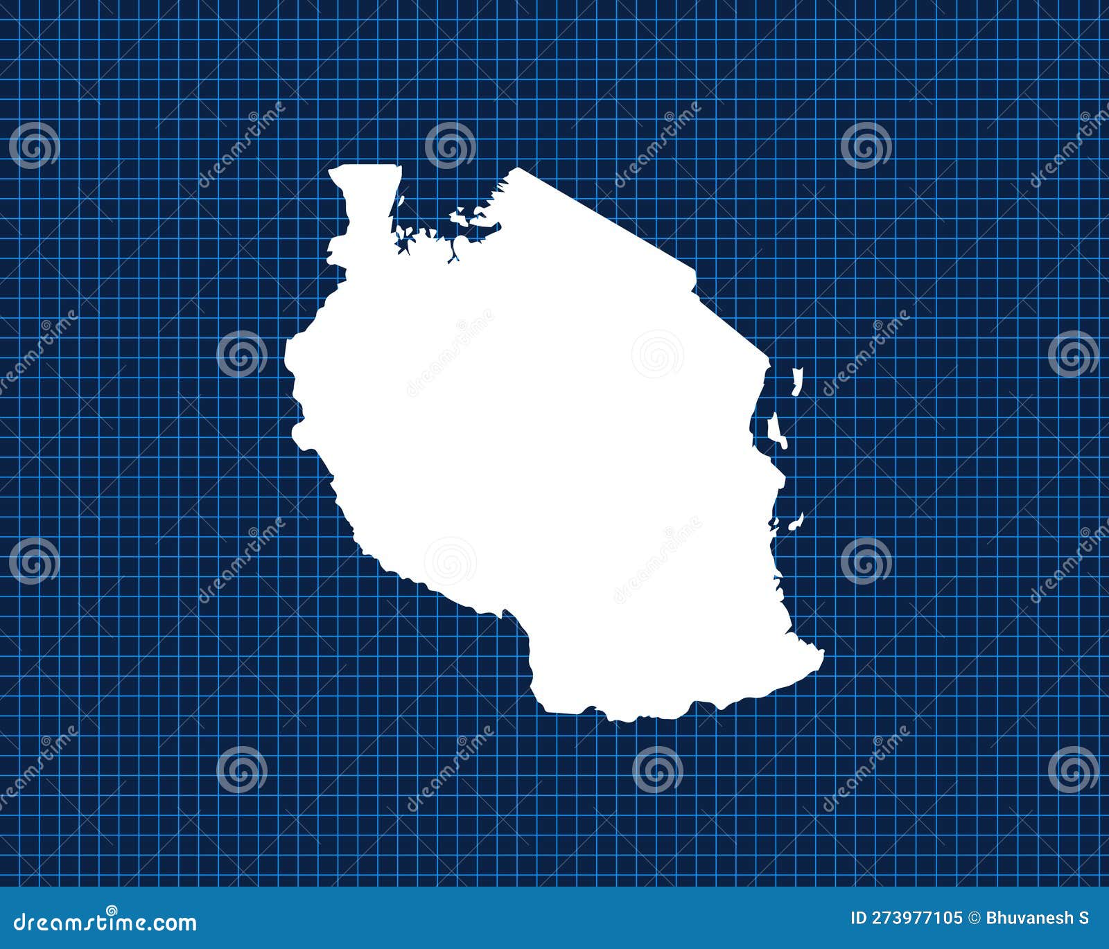 White Map Design Isolated on Blue Neon Grid with Dark Background of ...