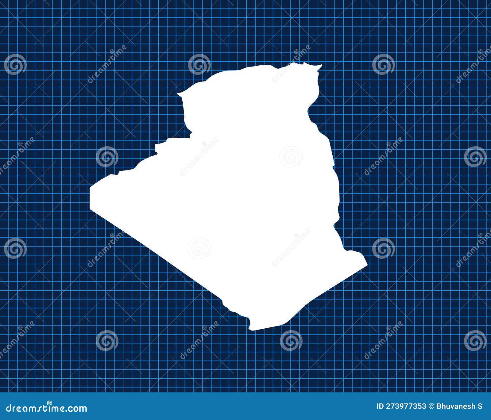 White Map Design Isolated on Blue Neon Grid with Dark Background of ...