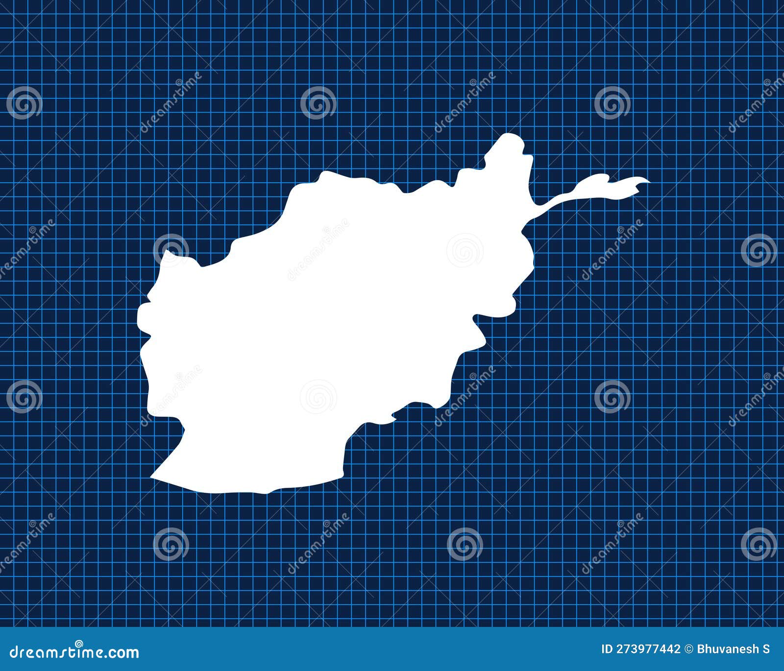 White Map Design Isolated on Blue Neon Grid with Dark Background of ...