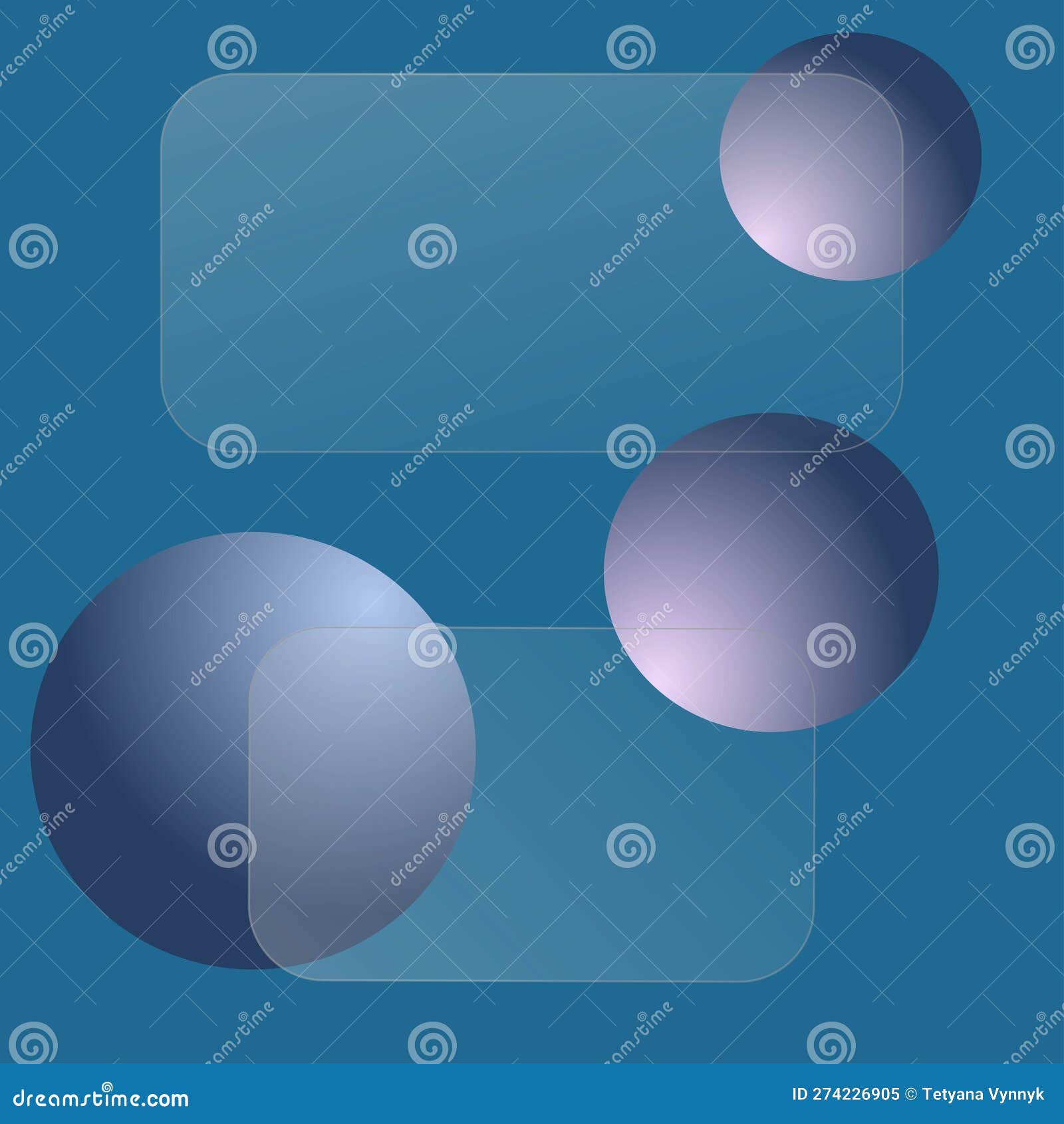Glass Effect. Glass Abstract Background with Circles. Glass Card ...