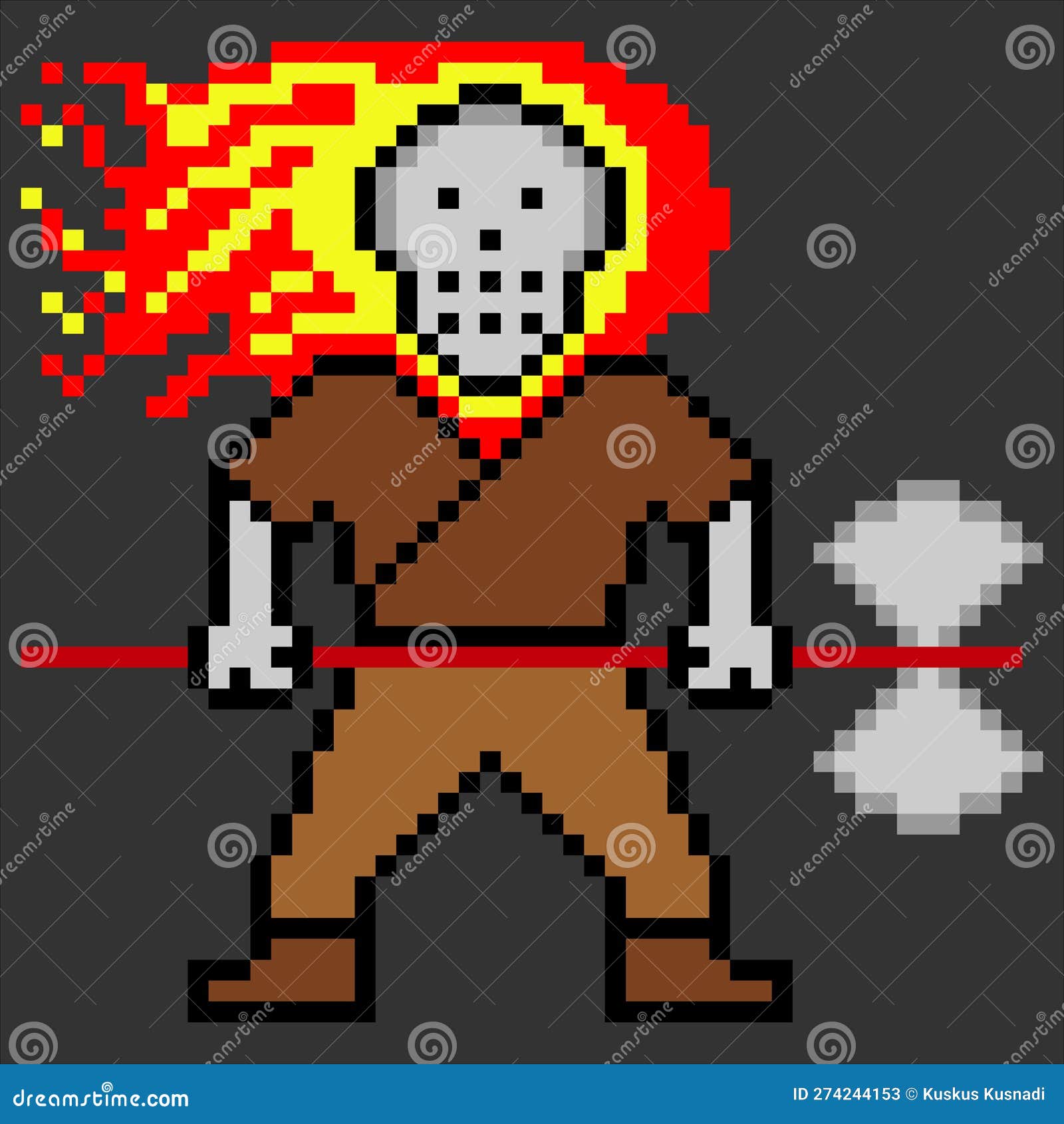 Pixel Art Fighting Vector Illustration | CartoonDealer.com #99878652