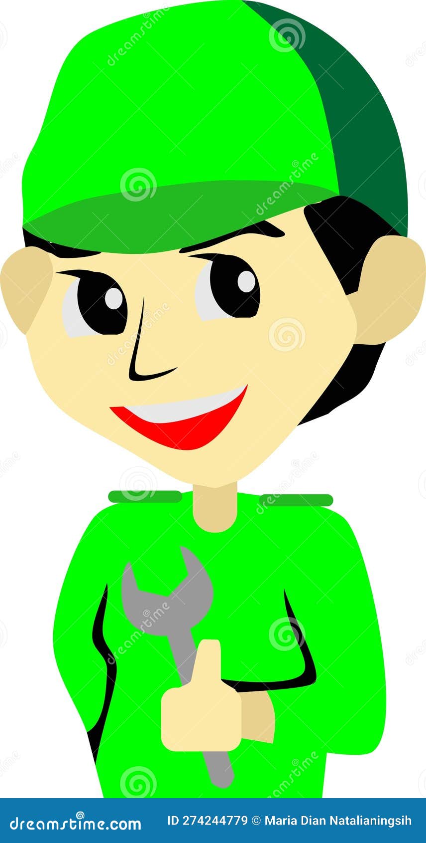 Mechanic Boy Cartoon Occupation Vector Stock Vector - Illustration of ...