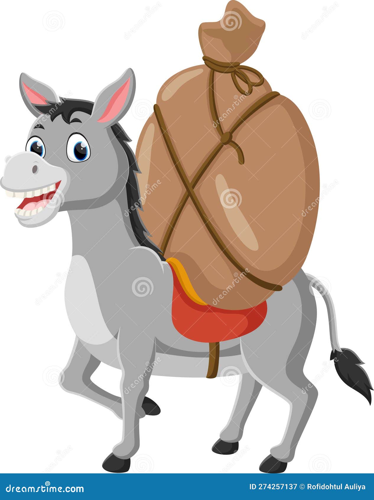 Donkey And Tired Dog - Fairy Tale Royalty-Free Illustration ...