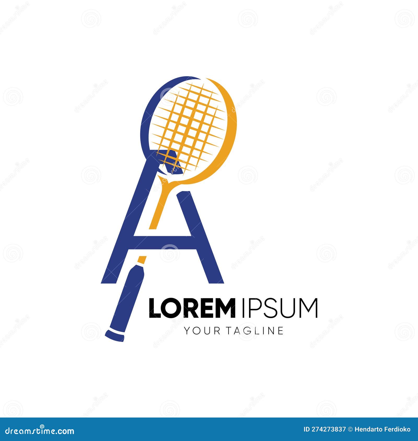 Letter a Initial Badminton Racket Logo Design Vector Icon Graphic ...