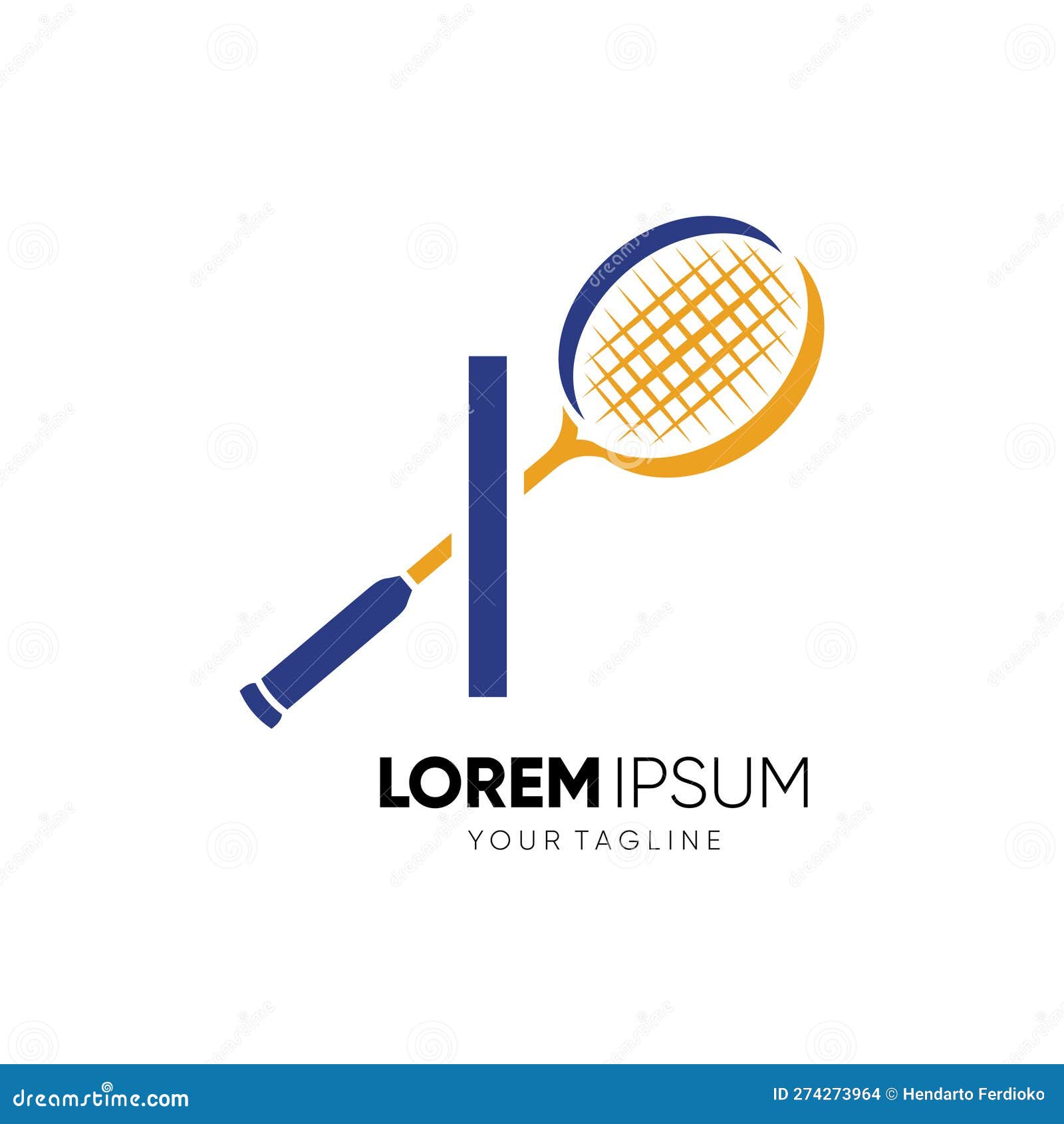 Letter I Initial Badminton Racket Logo Design Vector Icon Graphic ...