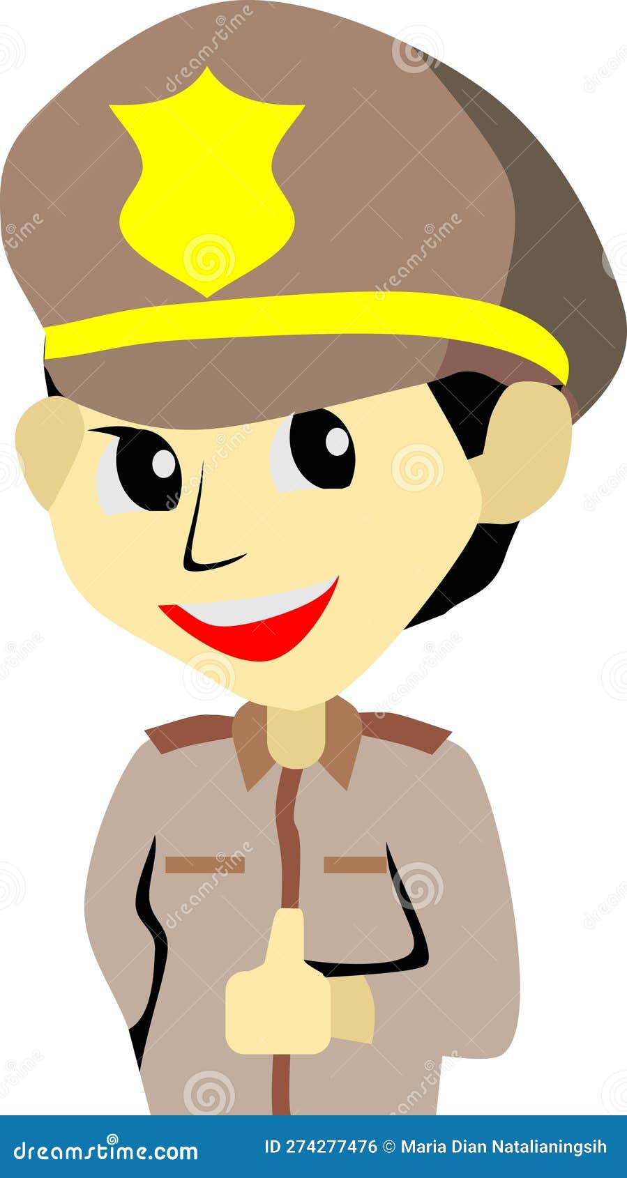 Police Boy Cartoon Occupation Vector Stock Vector - Illustration of ...