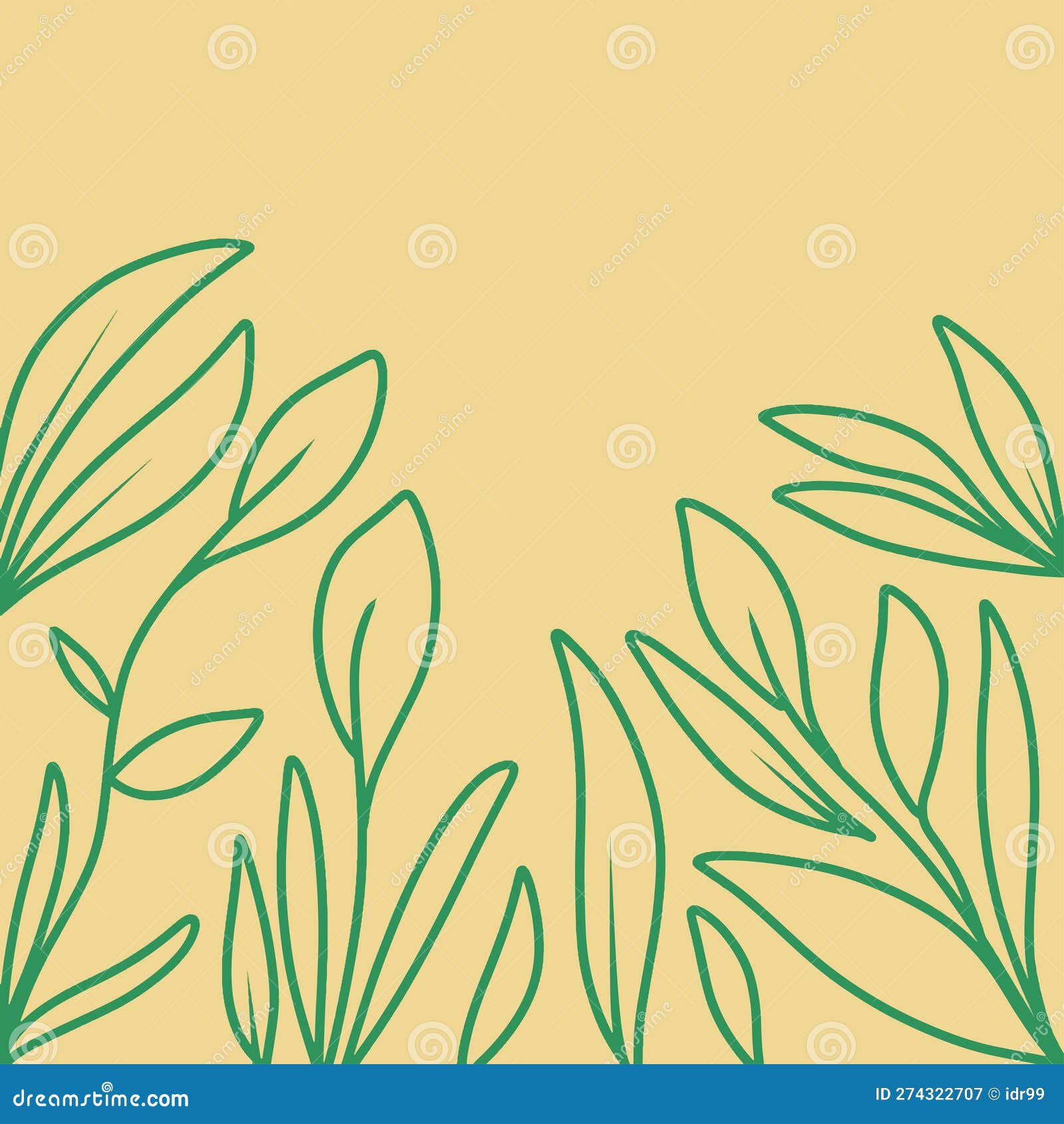 Beauty Minimalist Pattern Leaves Background Stock Vector - Illustration ...