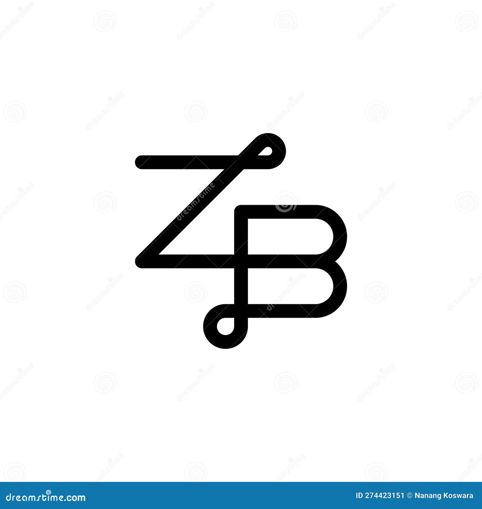 ZB Logo, ZB Monogram, Initial ZB Logo, Letter ZB Logo, Letter ZB Icon ...