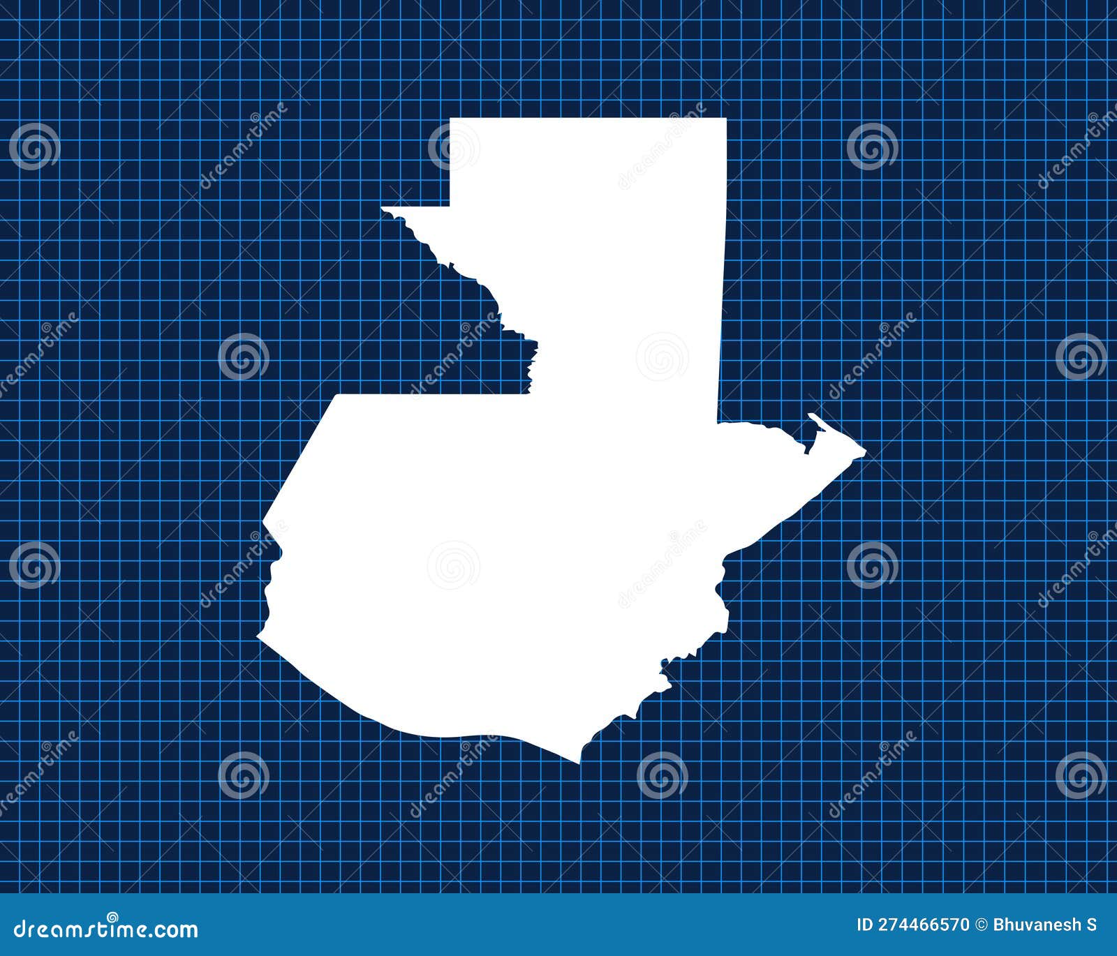 White Map Of Guatemala Cartoon Vector | CartoonDealer.com #204179763