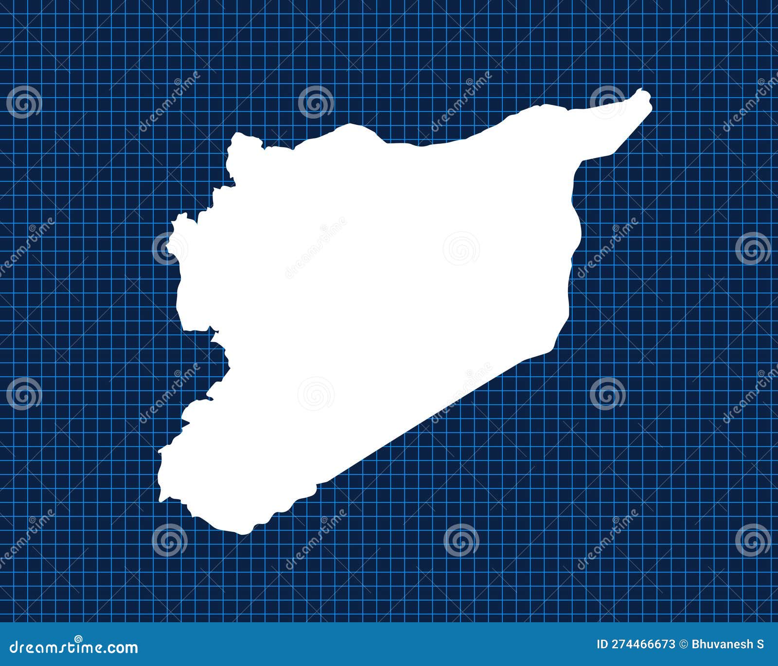 White Map Design Isolated on Blue Neon Grid with Dark Background of ...