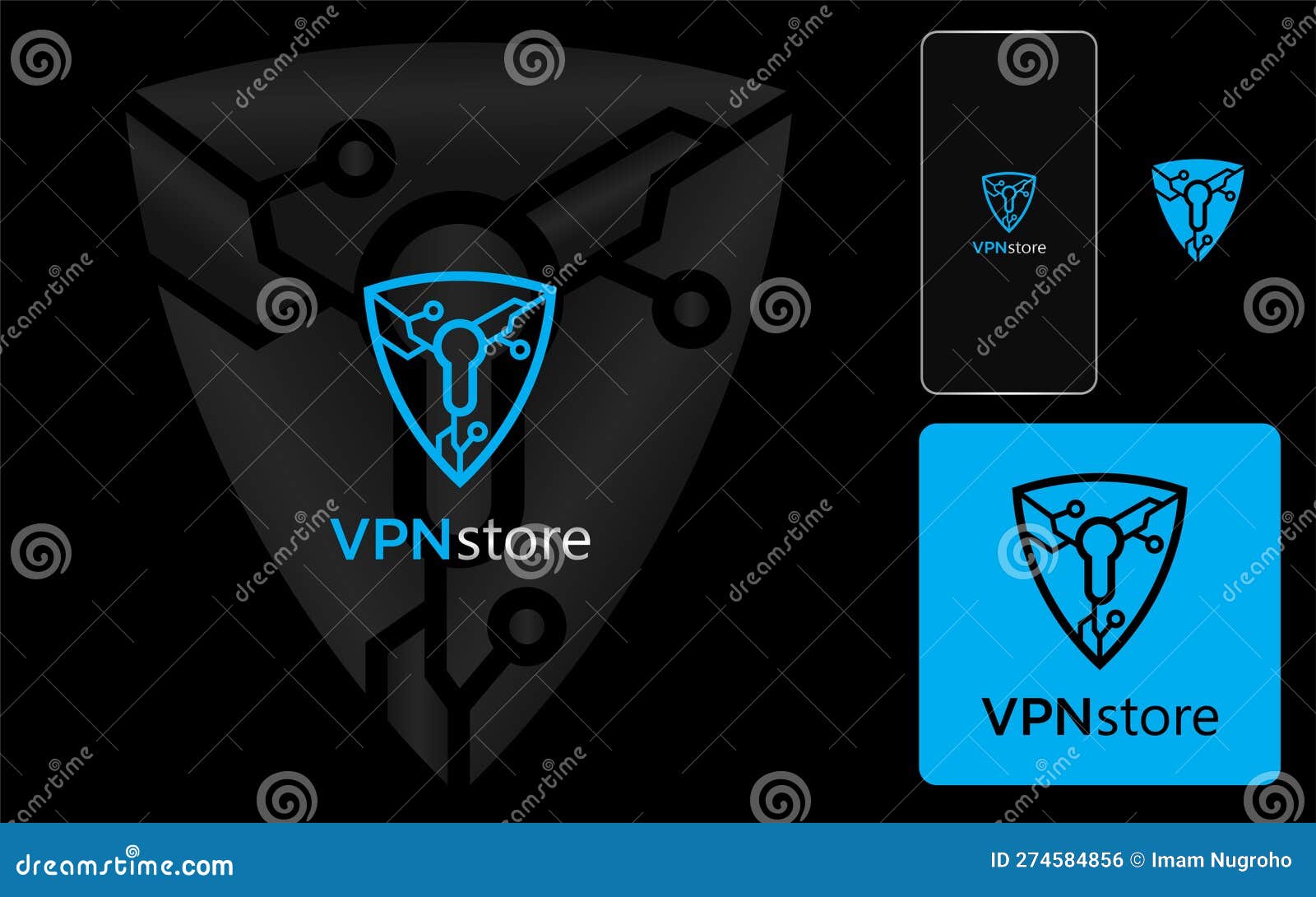 VPN modern logo vector stock vector. Illustration of right - 274584856