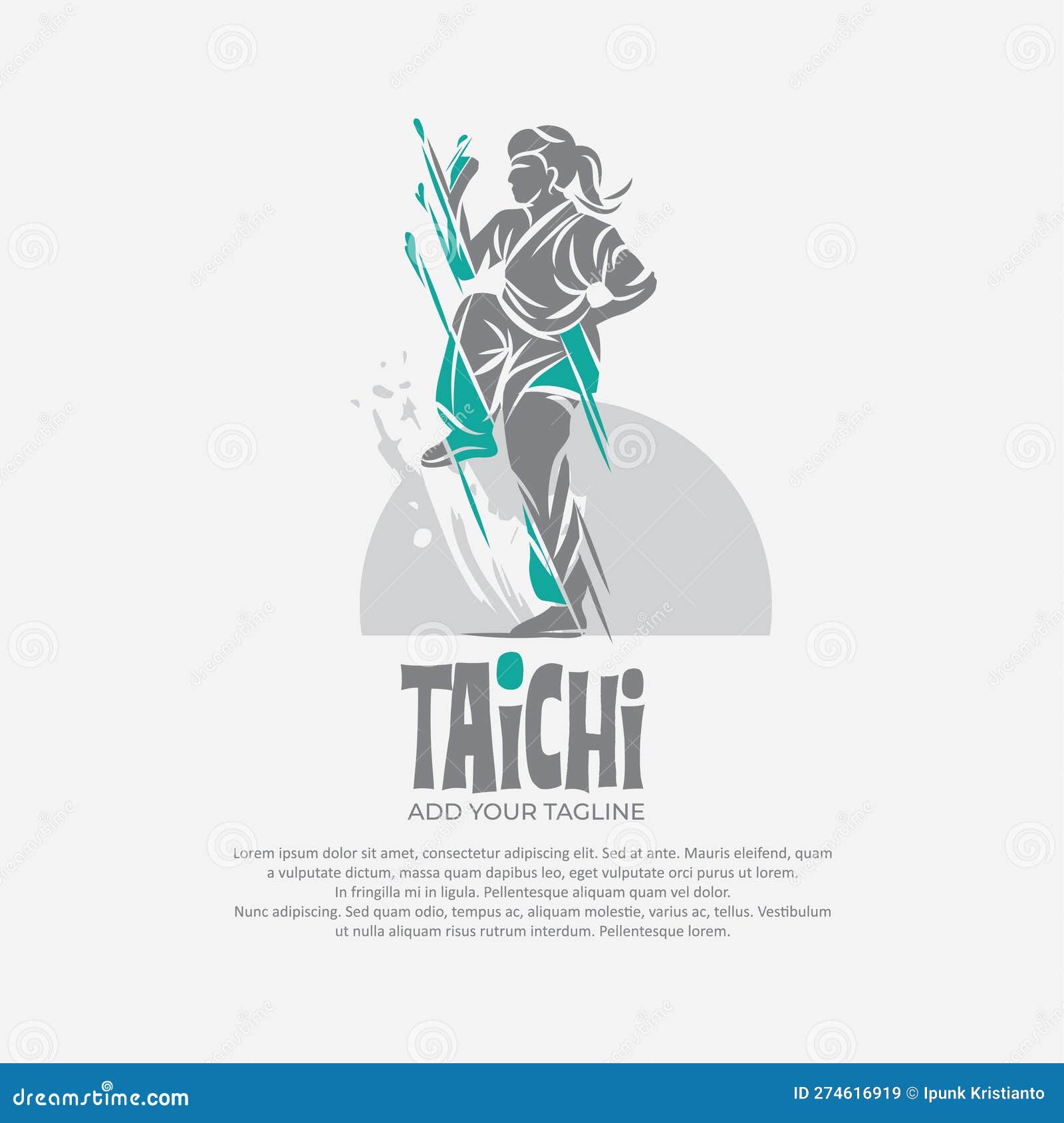 Tai Chi Gesture Position Vector Drawing.Suitable for Martial Arts Logo ...