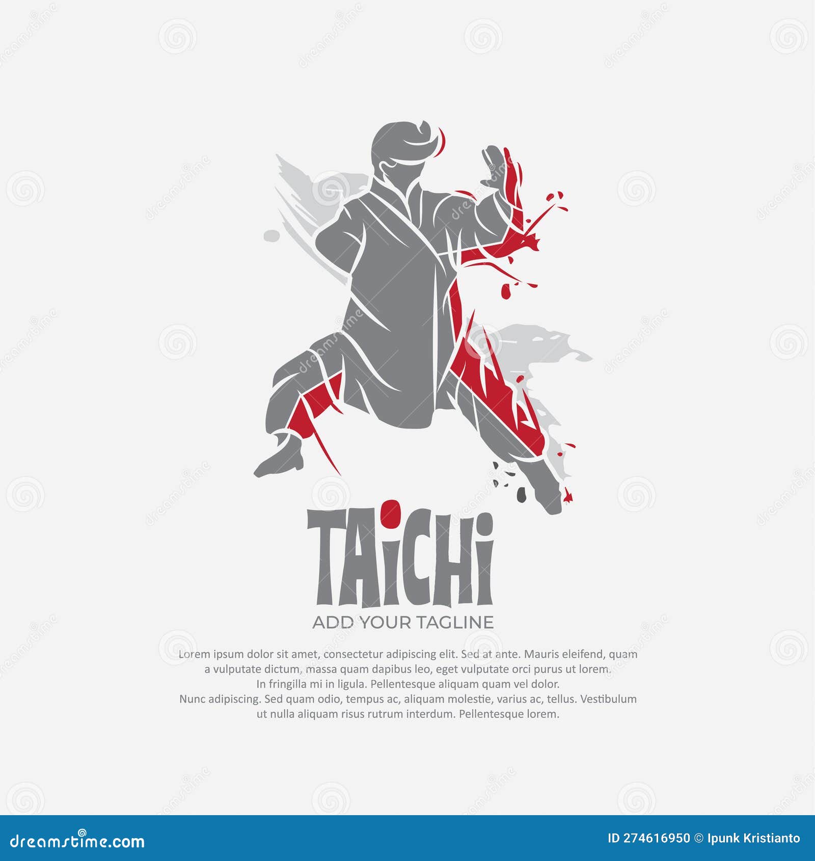 Tai Chi Gesture Position Vector Drawing.Suitable for Martial Arts Logo ...