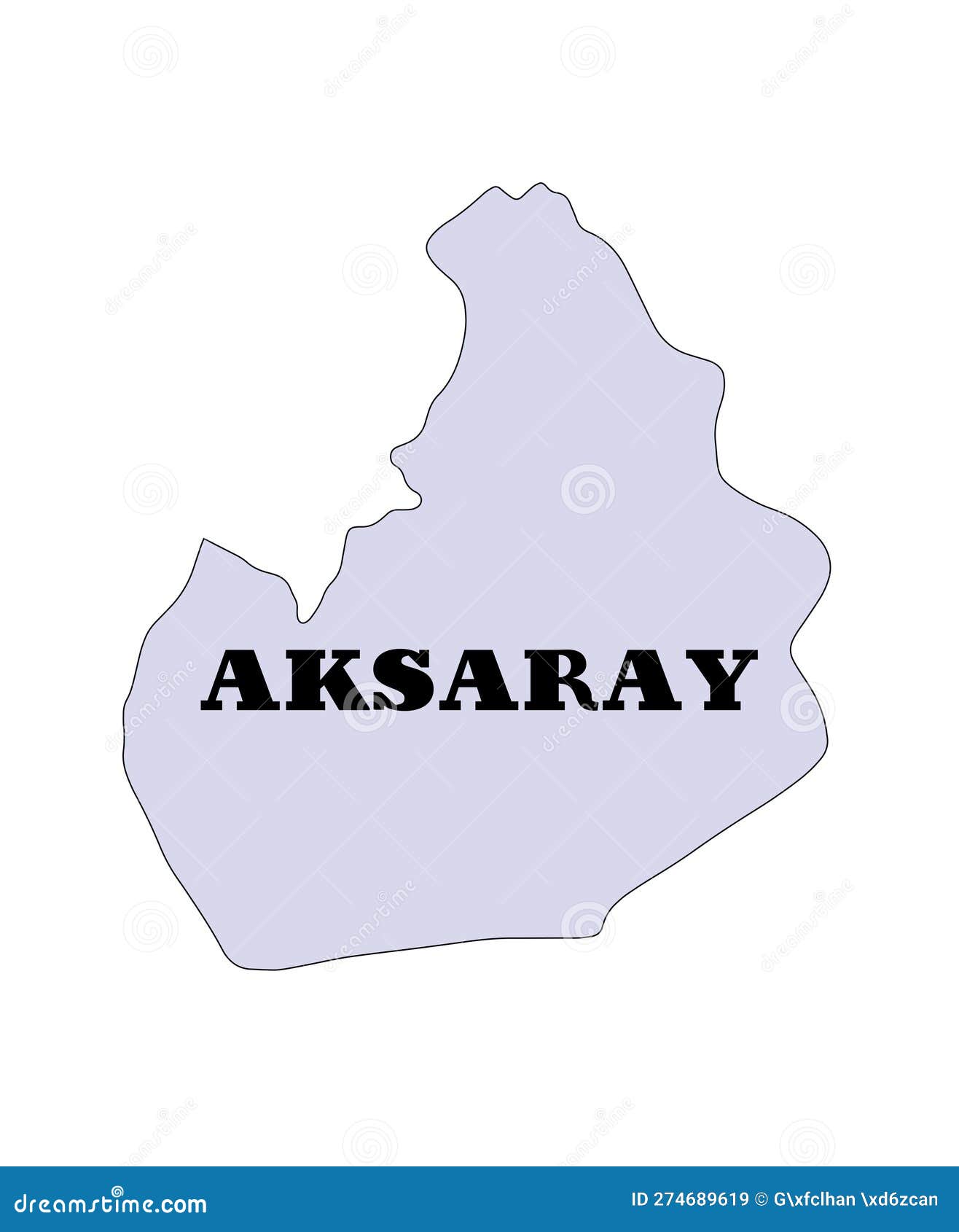 Discover Aksaray Province S Regions with a Clear Vector Map Stock ...