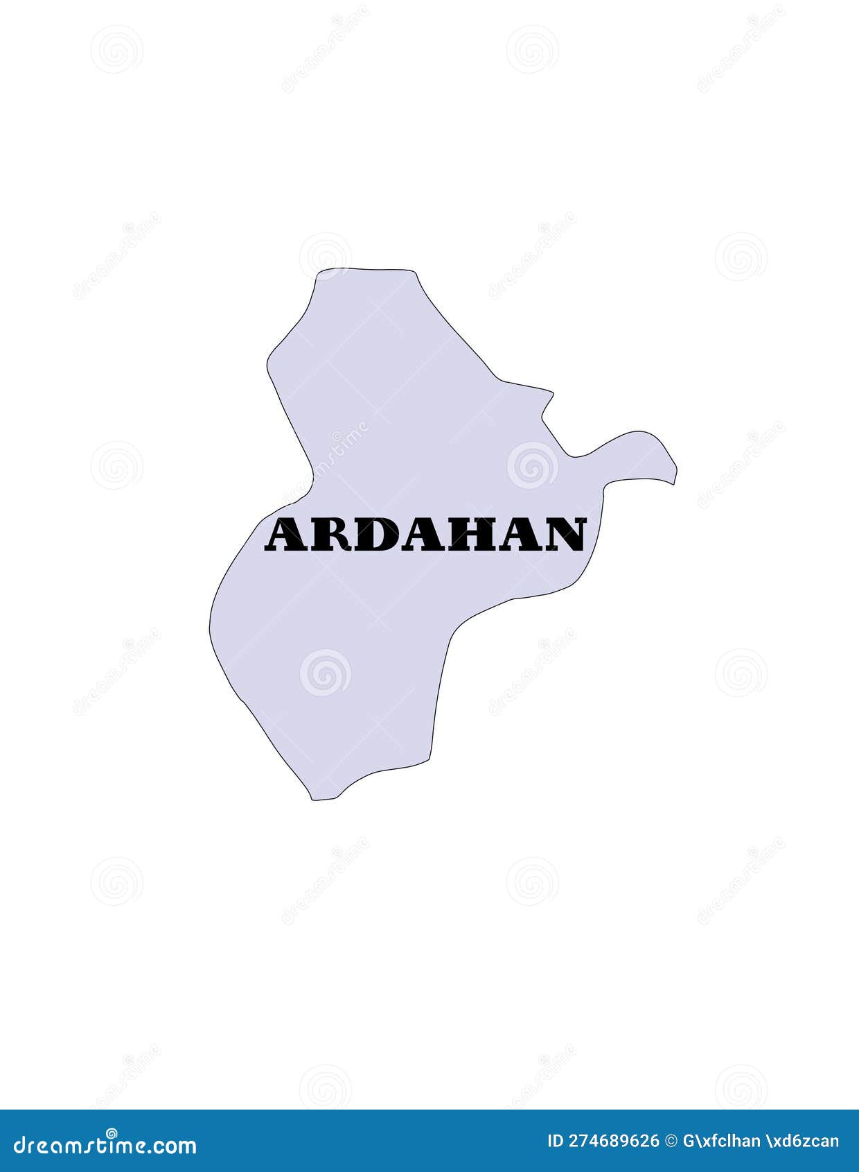 Discover Ardahan Province S Regions with a Clear Vector Map Stock ...