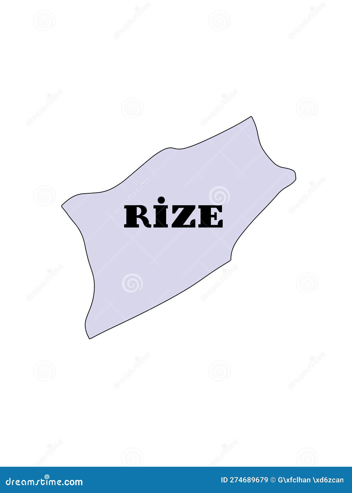 Discover Rize Province S Regions with a Clear Vector Map Stock Vector ...