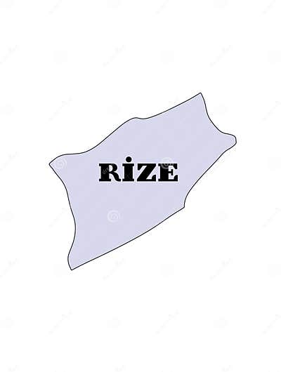 Discover Rize Province S Regions with a Clear Vector Map Stock Vector ...