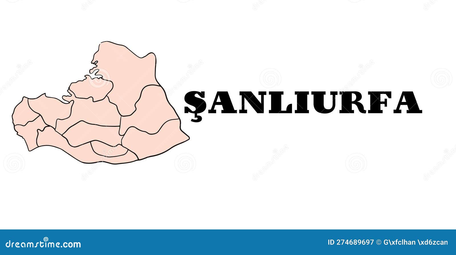 Explore ?anl?urfa Province S Regions with a Detailed Vector Map Stock ...