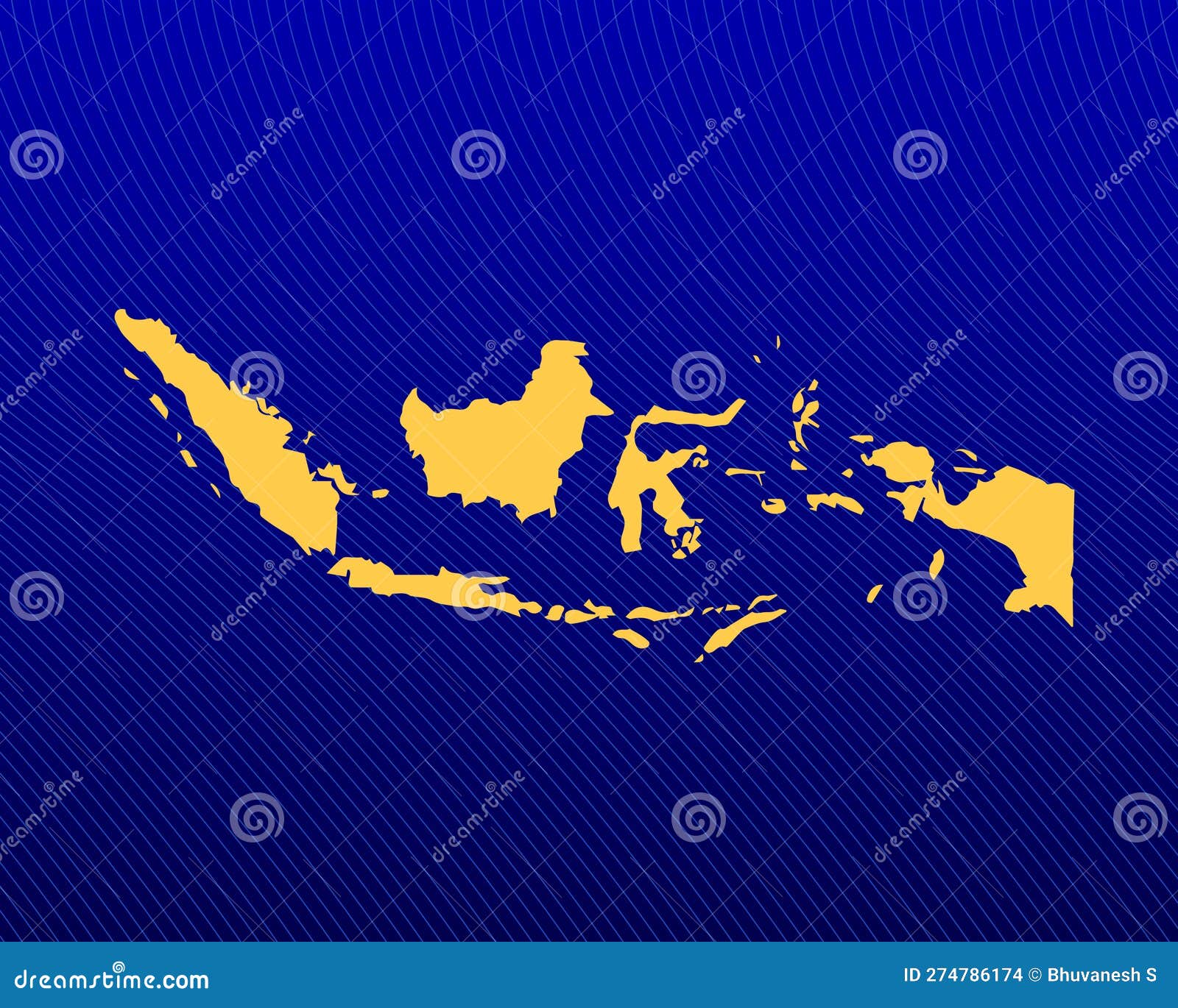 Blue Gradient Background, Yellow Map and Curved Lines Design of the ...