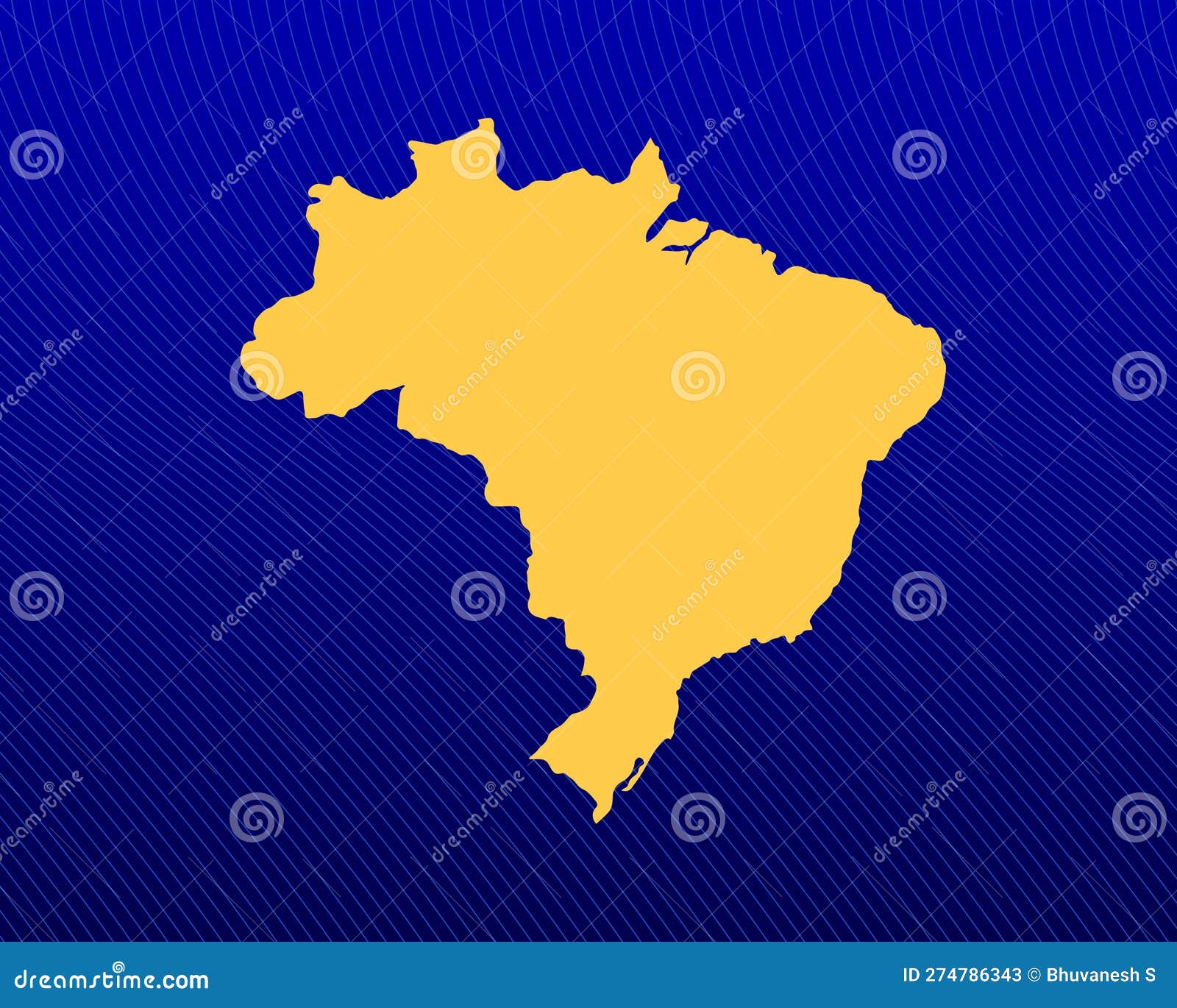 Blue Gradient Background, Yellow Map and Curved Lines Design of the ...