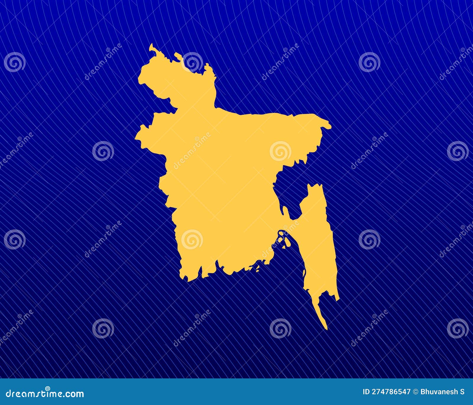 Blue Gradient Background, Yellow Map and Curved Lines Design of the ...