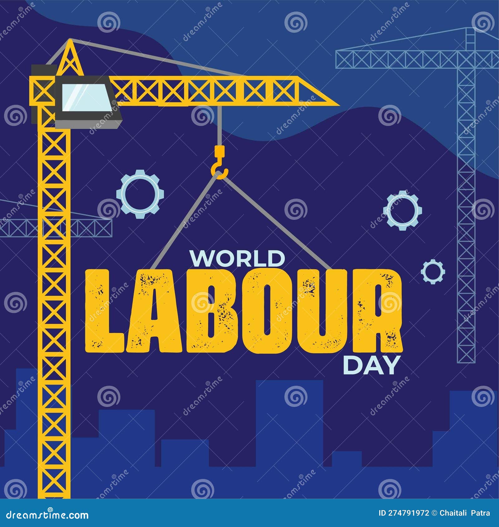World Labor Day on 1 May. Construction View. Vector Illustration Design ...