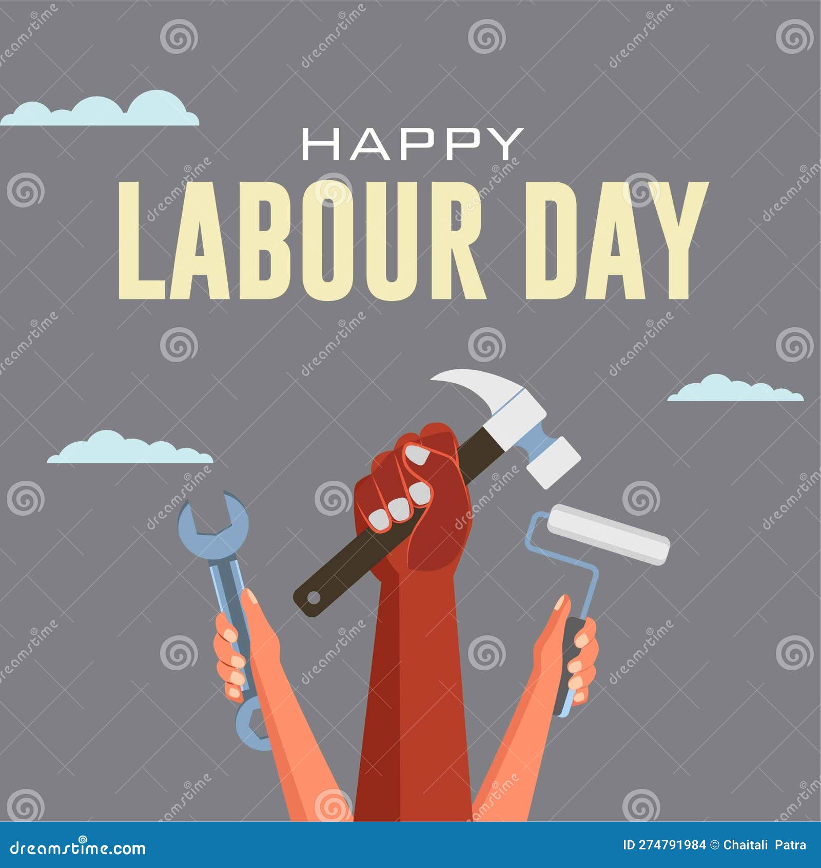 World Labor Day on 1 May. Construction View. Vector Illustration Design ...