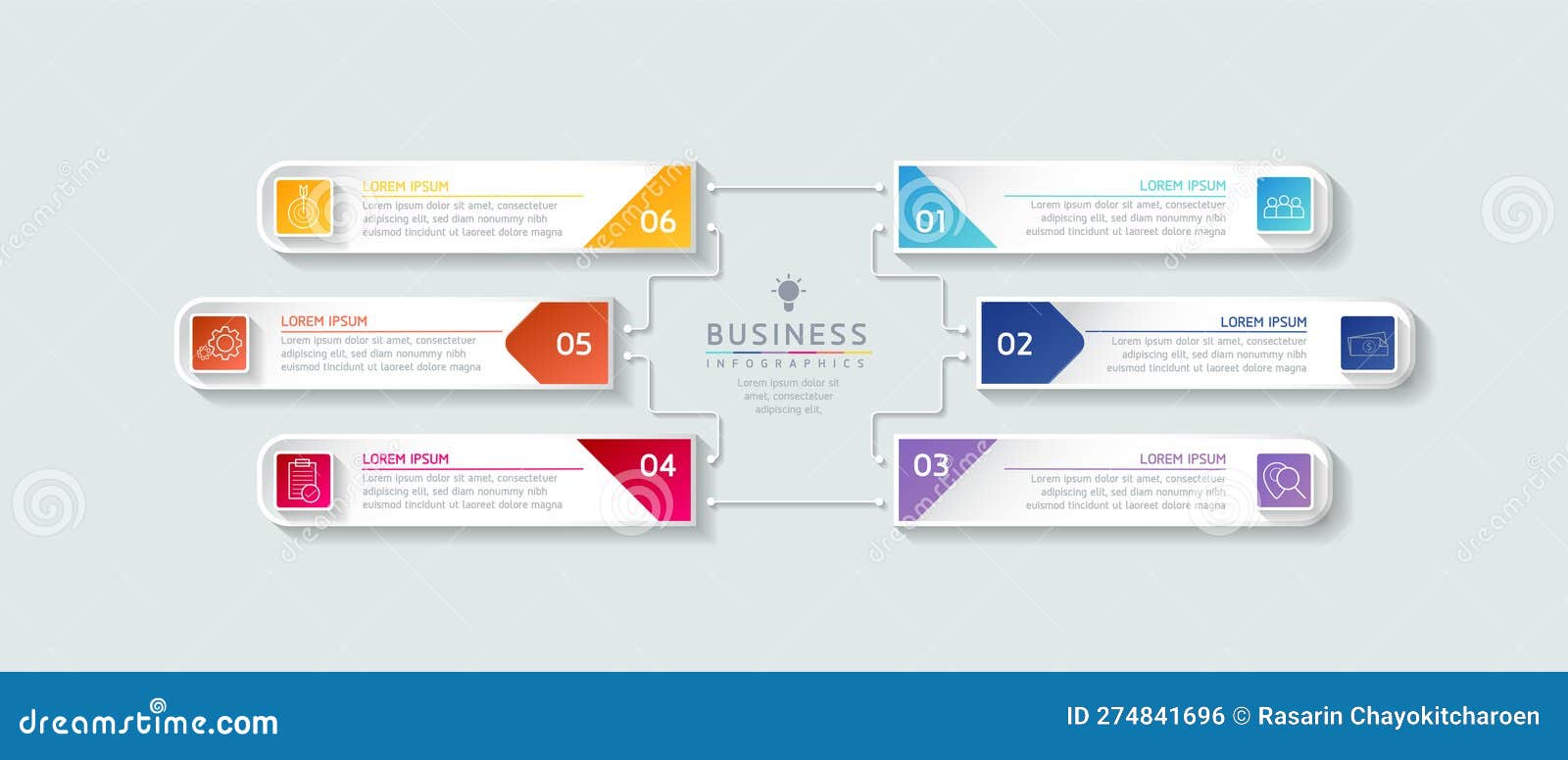Vector Business Presentation Connecting Steps Infographic Template ...