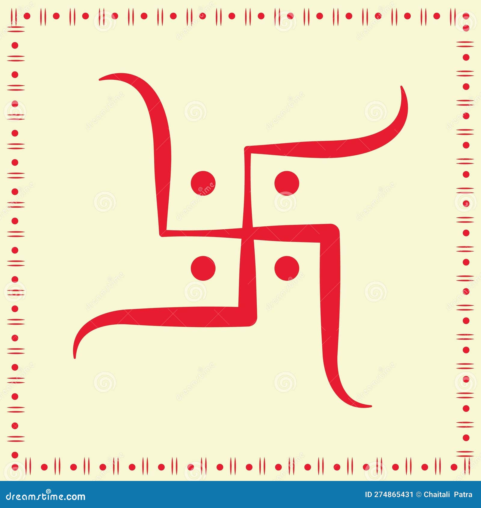 Indian Swastik Symbol With Subh Deepawali Background Illustration ...