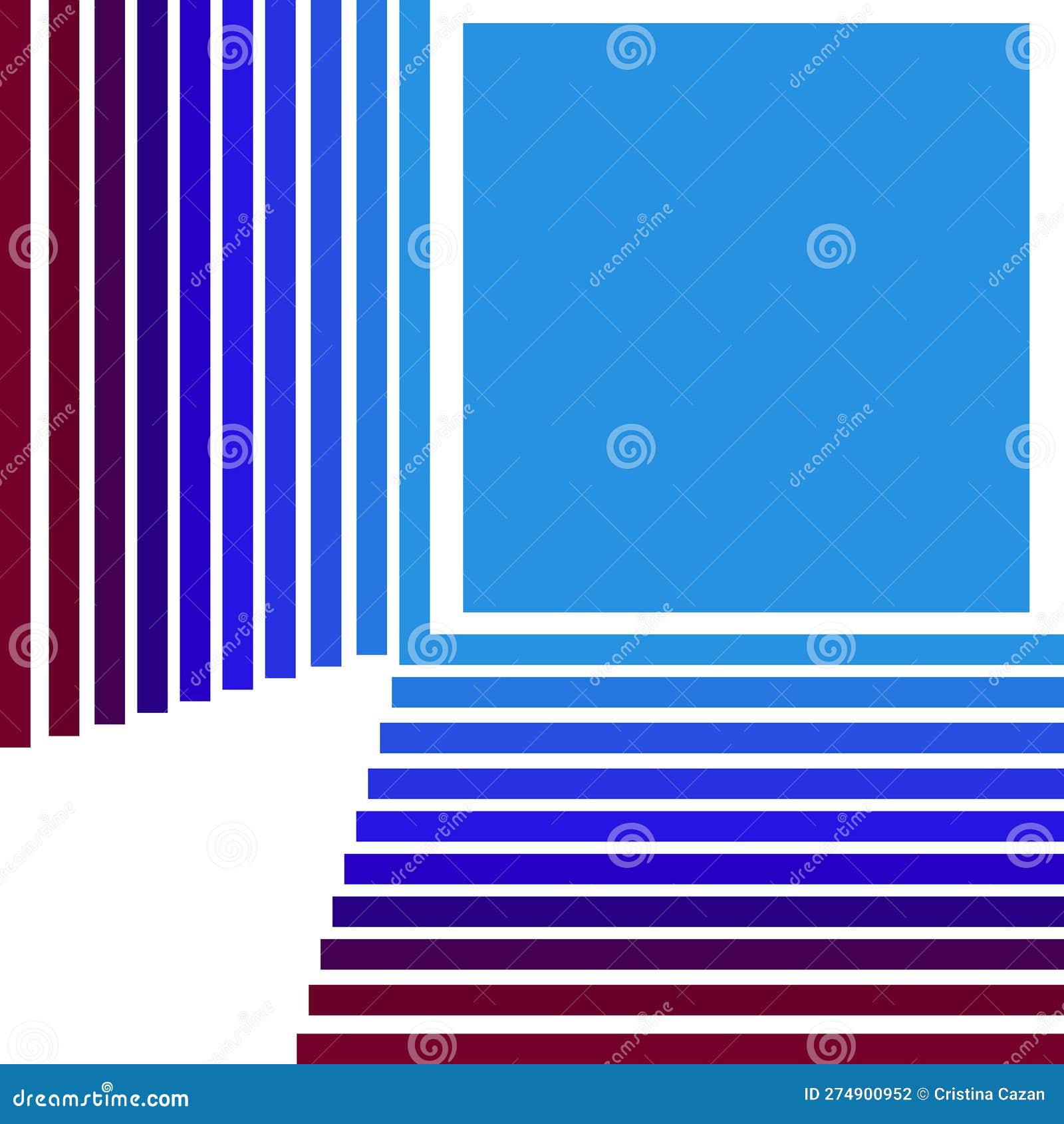 Stairs and Doorway, Stylized Abstract Background Stock Illustration ...