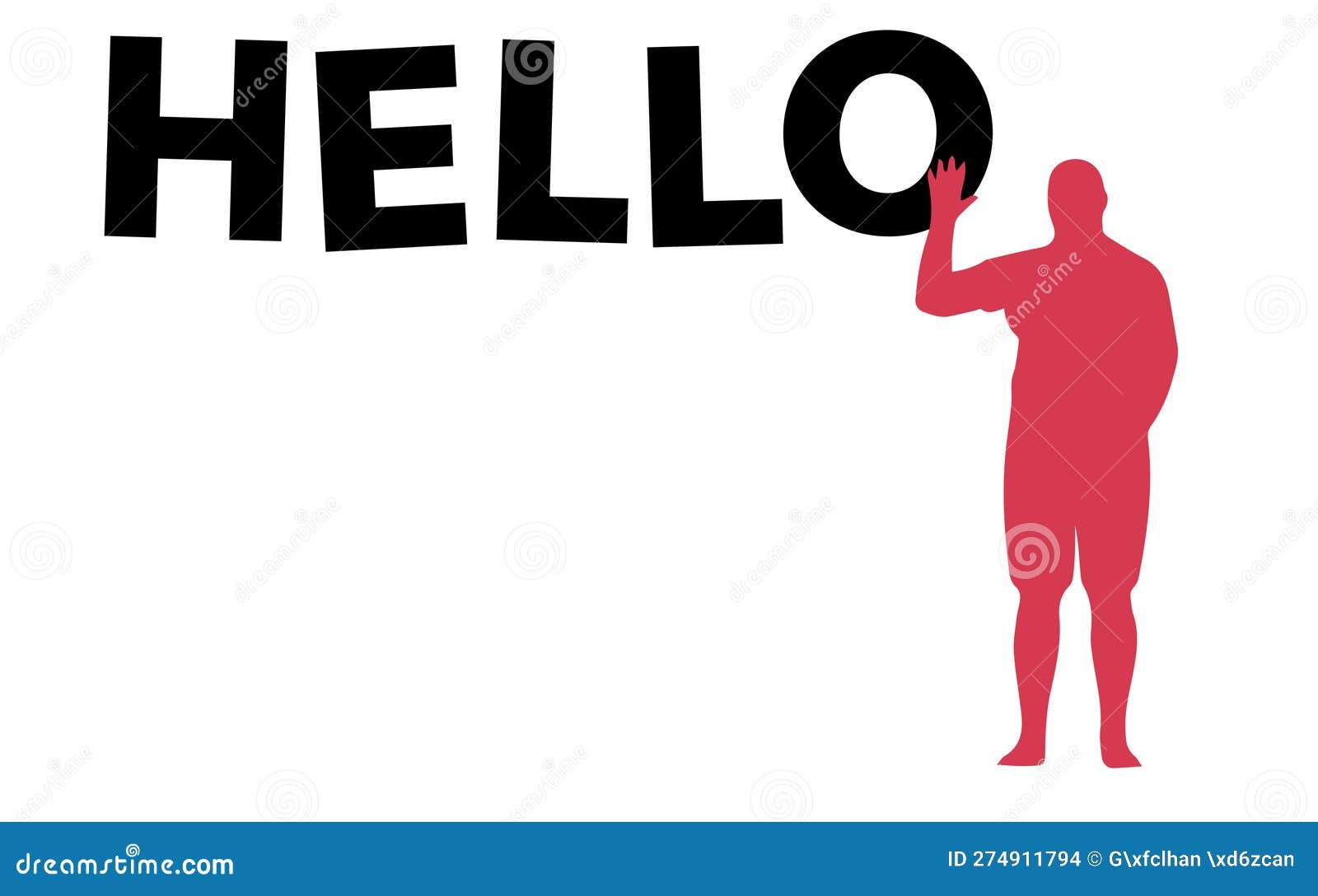 The Silhouettes Standing Next To the Word Hello Stock Vector ...