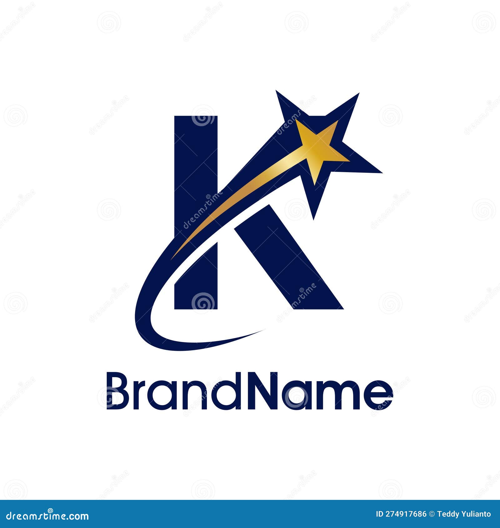 Initial K Star Logo stock vector. Illustration of jewelry - 274917686