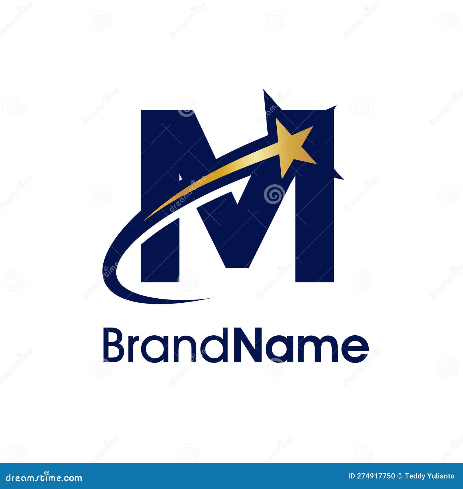 Initial M Star Logo stock vector. Illustration of elegant - 274917750