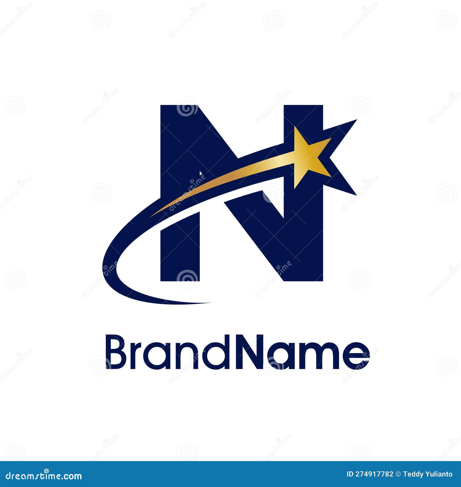 Initial N Star Logo stock vector. Illustration of leadership - 274917782