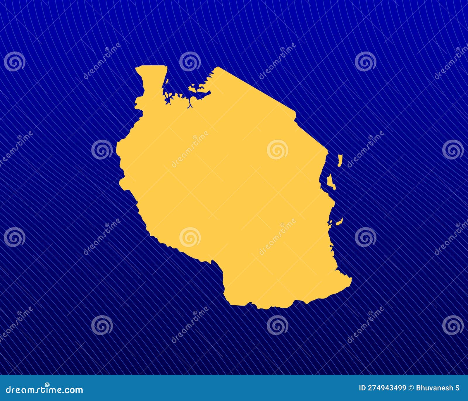 Blue Map Of Tanzania Administrative Divisions With Travel Infographic ...
