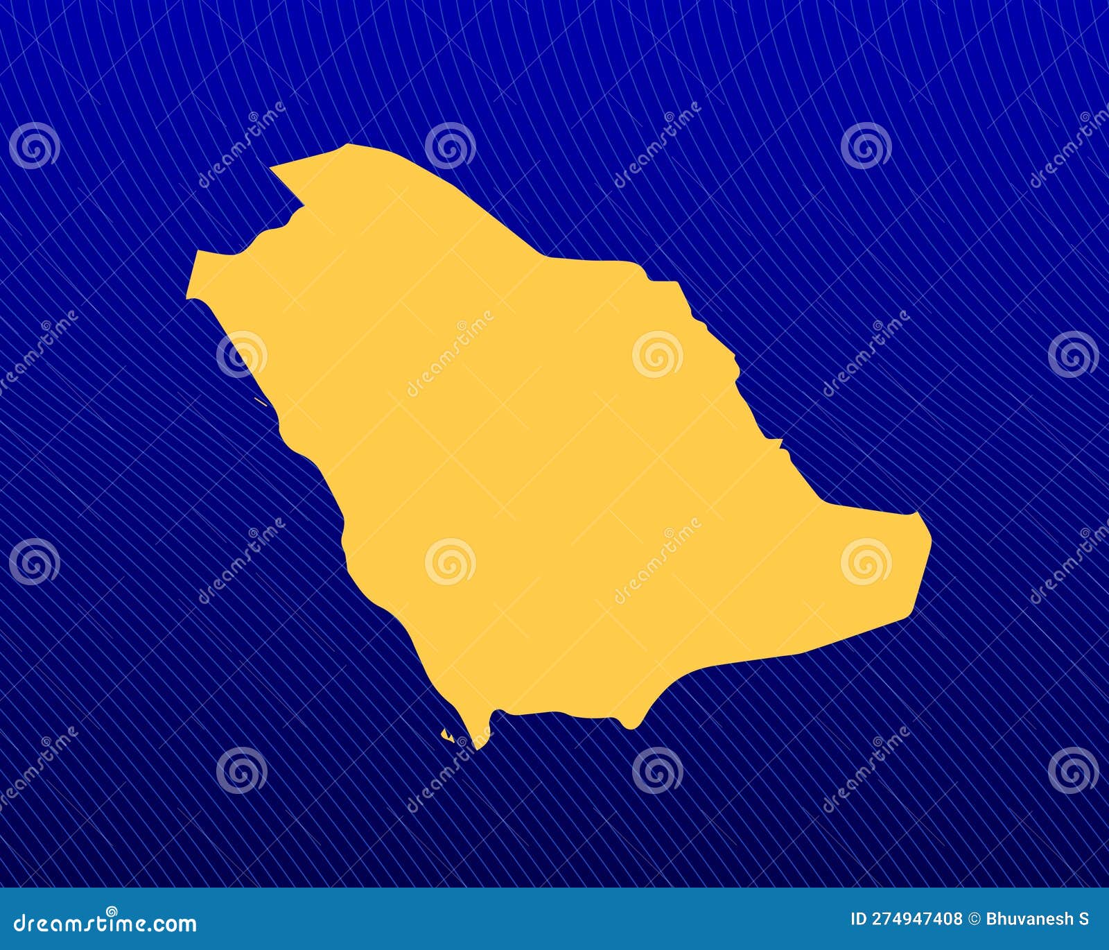 Blue Gradient Background, Yellow Map and Curved Lines Design of the ...