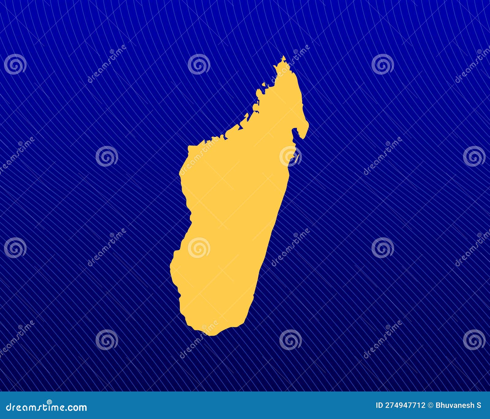 Blue Gradient Background, Yellow Map and Curved Lines Design of the ...