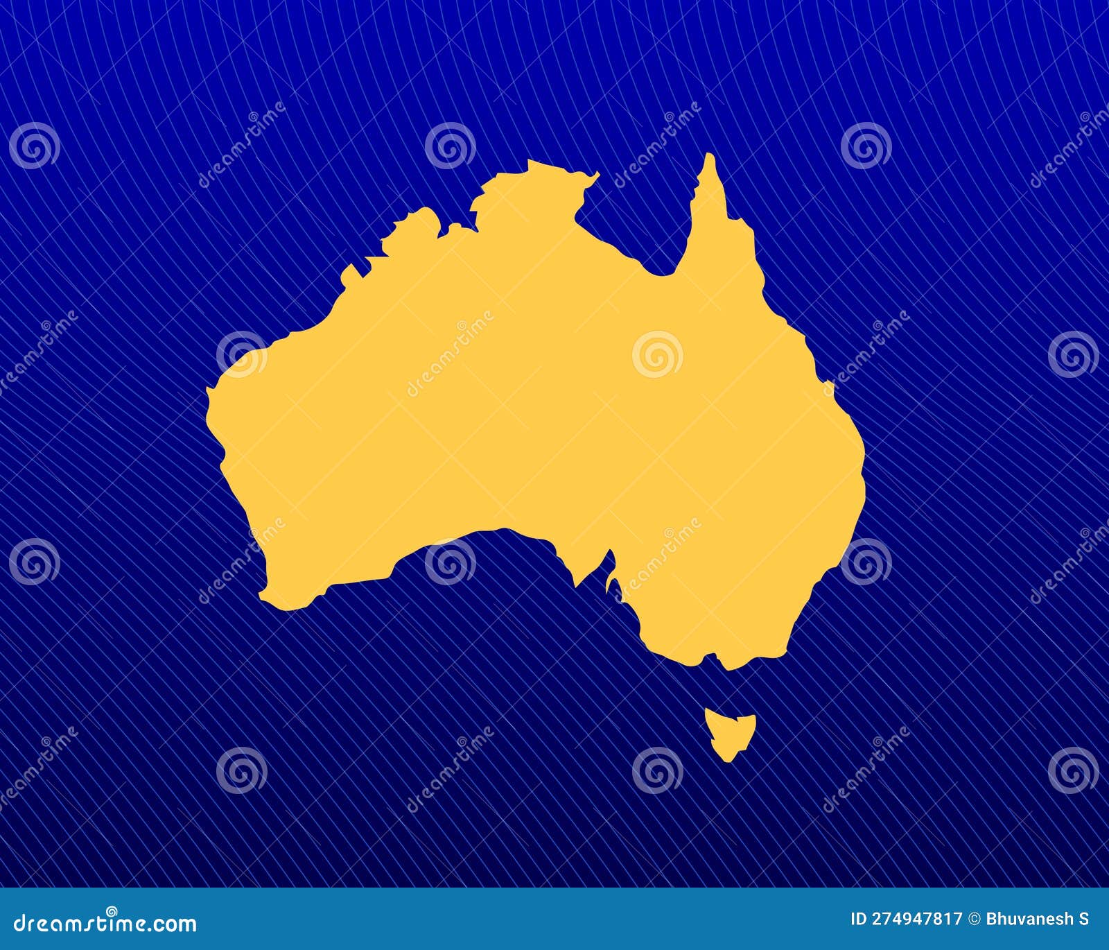 Blue Gradient Background, Yellow Map and Curved Lines Design of the ...