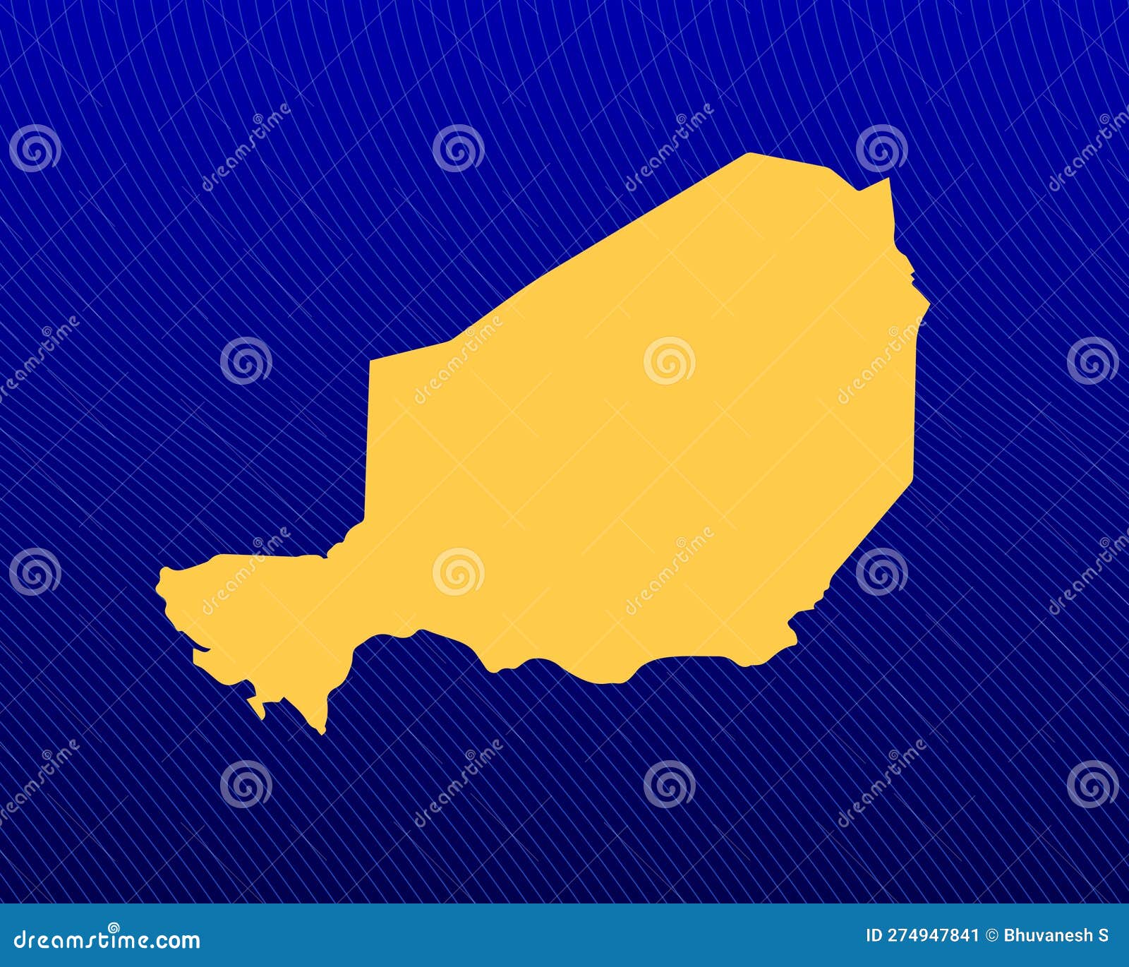 Blue Gradient Background, Yellow Map and Curved Lines Design of the ...